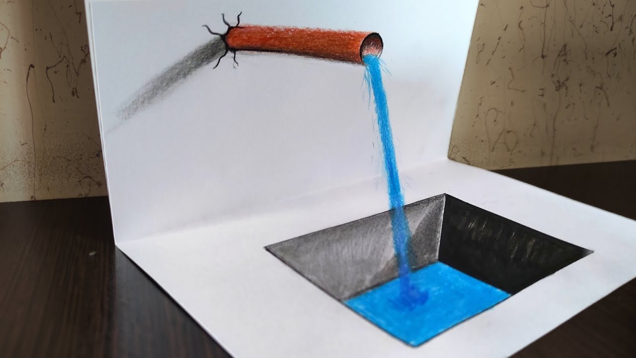easy 3d drawing on paper for beginners- how to draw 3d easy - YouTube