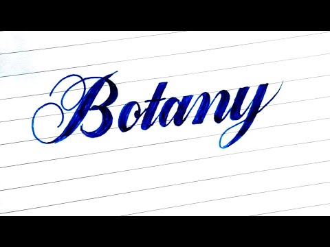 Write the word Botany in Script writing | Cursive writing | Botany ...