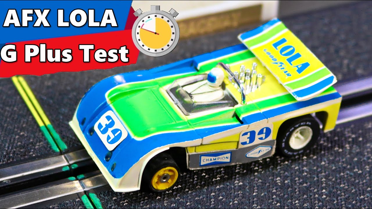 Aurora AFX G Plus Lola Slot car TRACK TEST! - YouTube