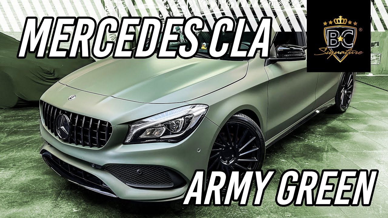 Mercedes CLA Army Green - YouTube