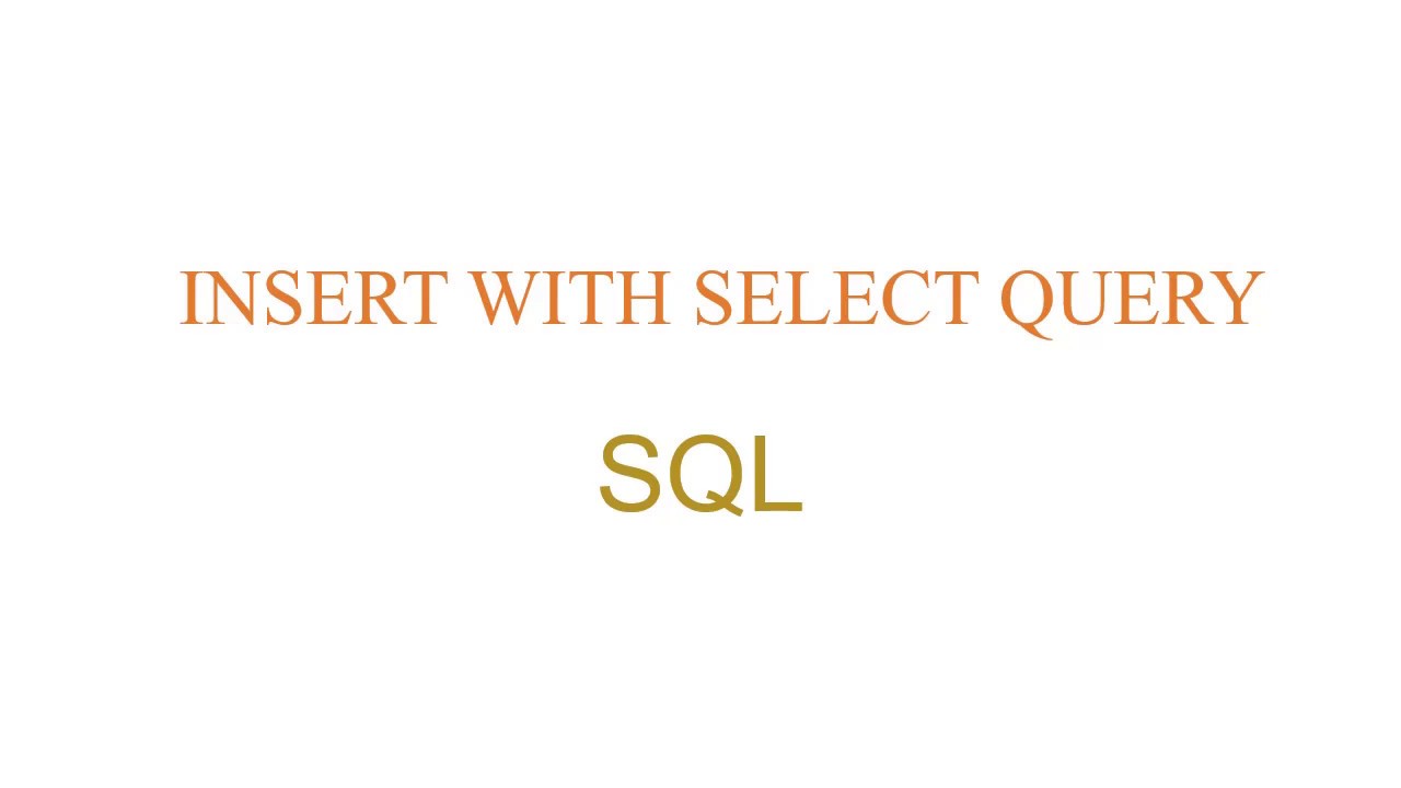 How to Insert data with the combination of INSERT and SELECT query in ...
