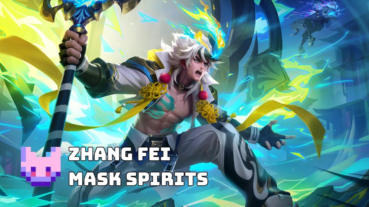 Honor of Kings Mask Spirits Zhang Fei Skin | Legend Blessed - YouTube