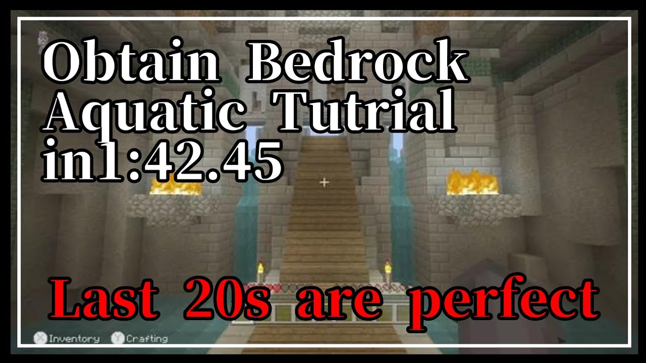 [PB] Obtain Bedrock in 1:42.45 (Aquatic Tutorial) WiiU Minecraft ...