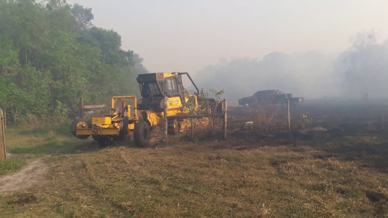 FLORIDA FOREST SERVICE BULLDOZER IN ACTION - YouTube