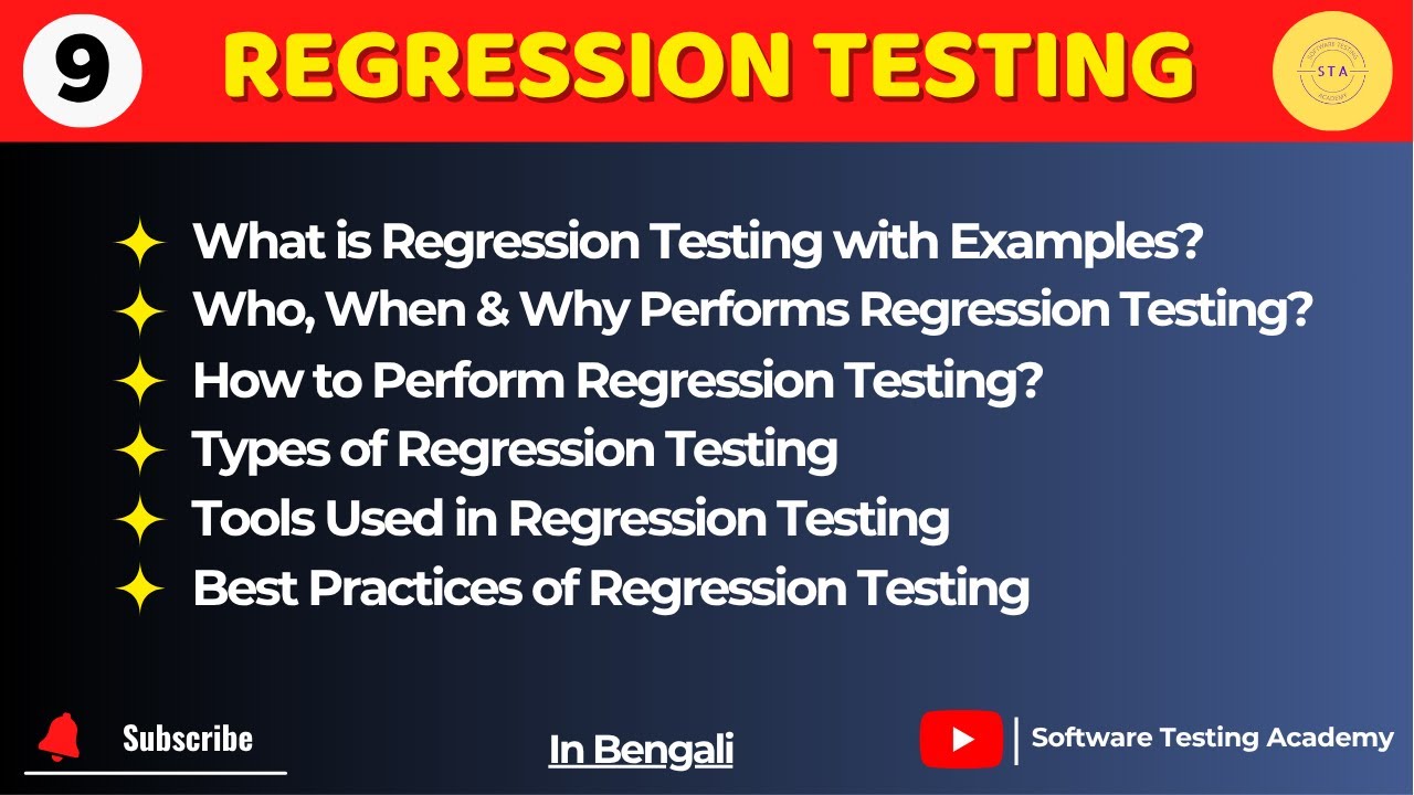 Regression Testing in Software Testing with Real-Time Examples | Manual ...