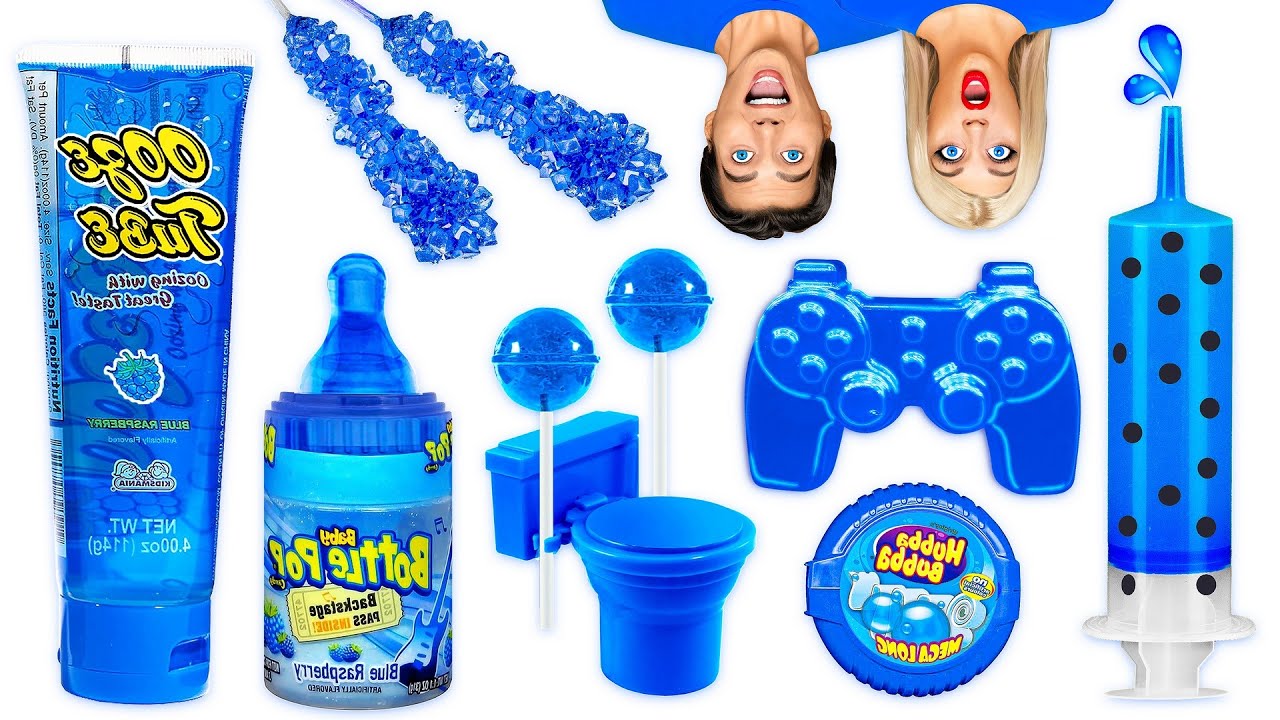 Sfida del Cibo Blu | Sfida Folle Multi DO Food Challenge - YouTube