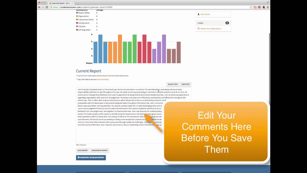 Instructional Video for Student Evaluator - Report Card Comment Bank ...