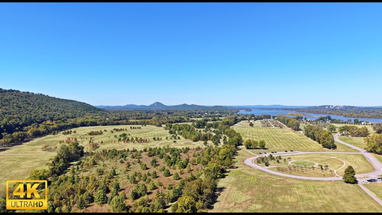 Arkansas River Trail from the Sky | Cinematic View of Two Rivers Bridge ...