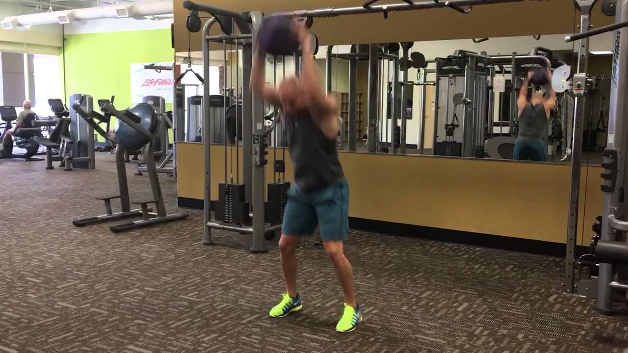 Overhead Medicine Ball Slam - YouTube