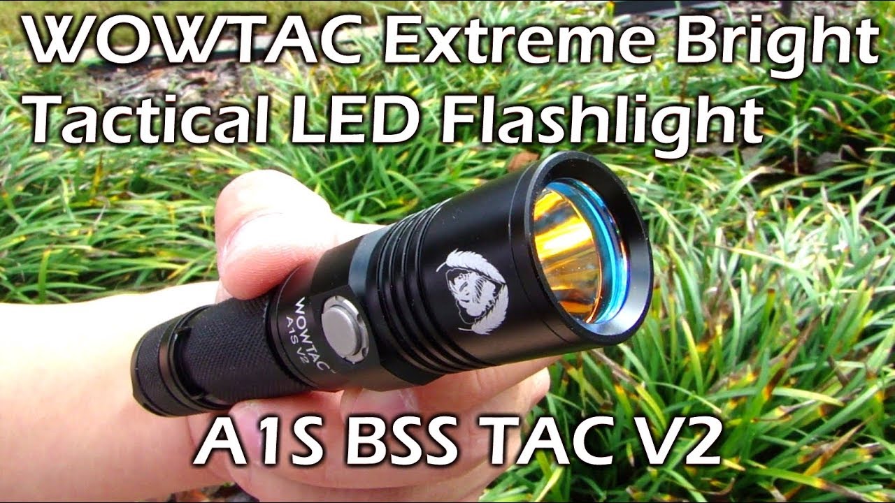 WOWTAC A1S BSS V2 Tactical LED Flashlight - Super Bright 1150 Lumens ...