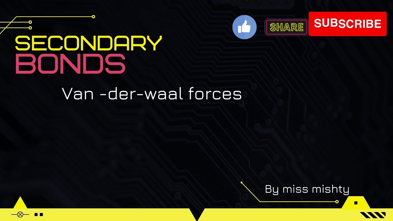 van - der- waal forces| Secondary bonds | Types - YouTube