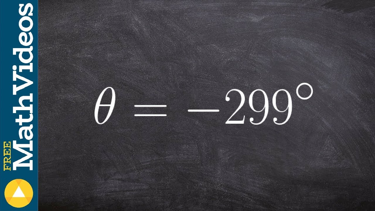 Graph a negative angle in degrees in standard form - YouTube