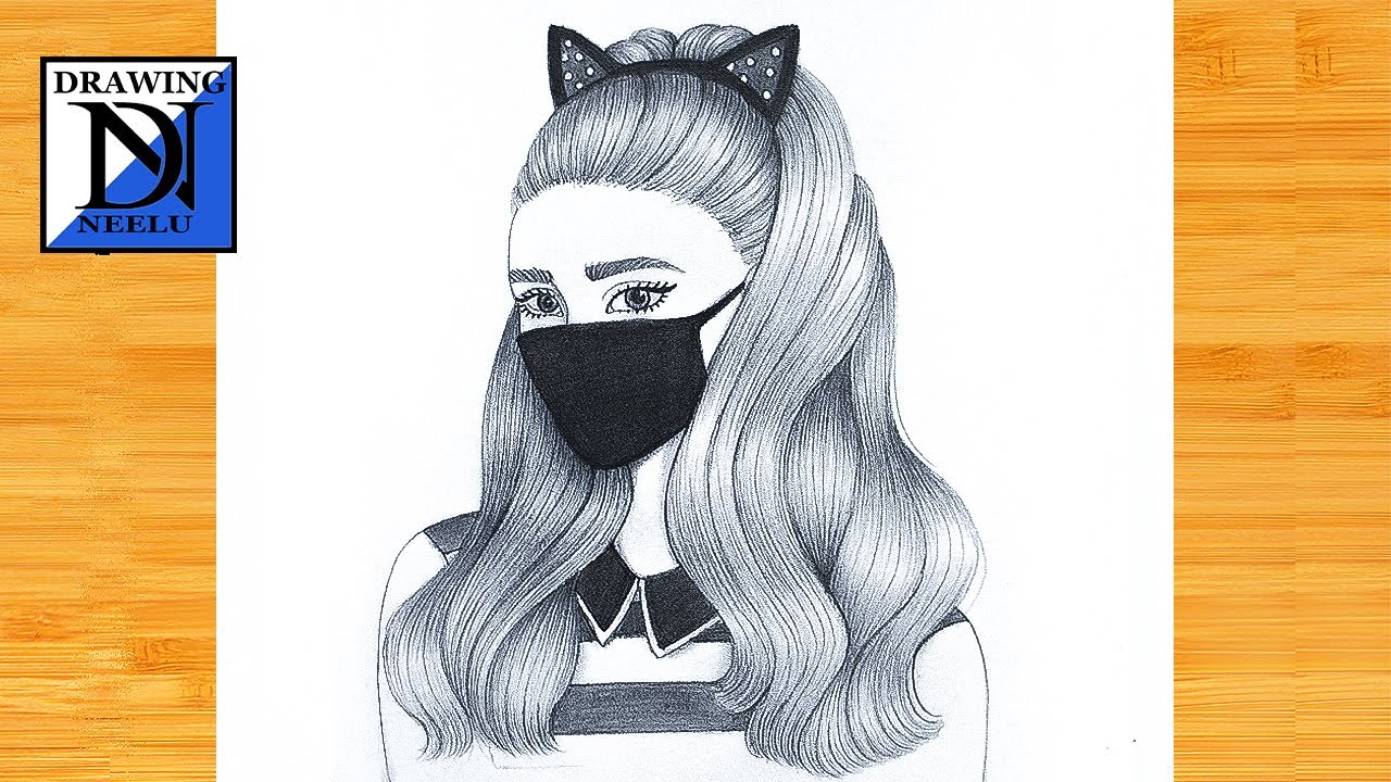 How to draw a Beautiful Girl wearing Mask -Girl with Mask || Pencil ...