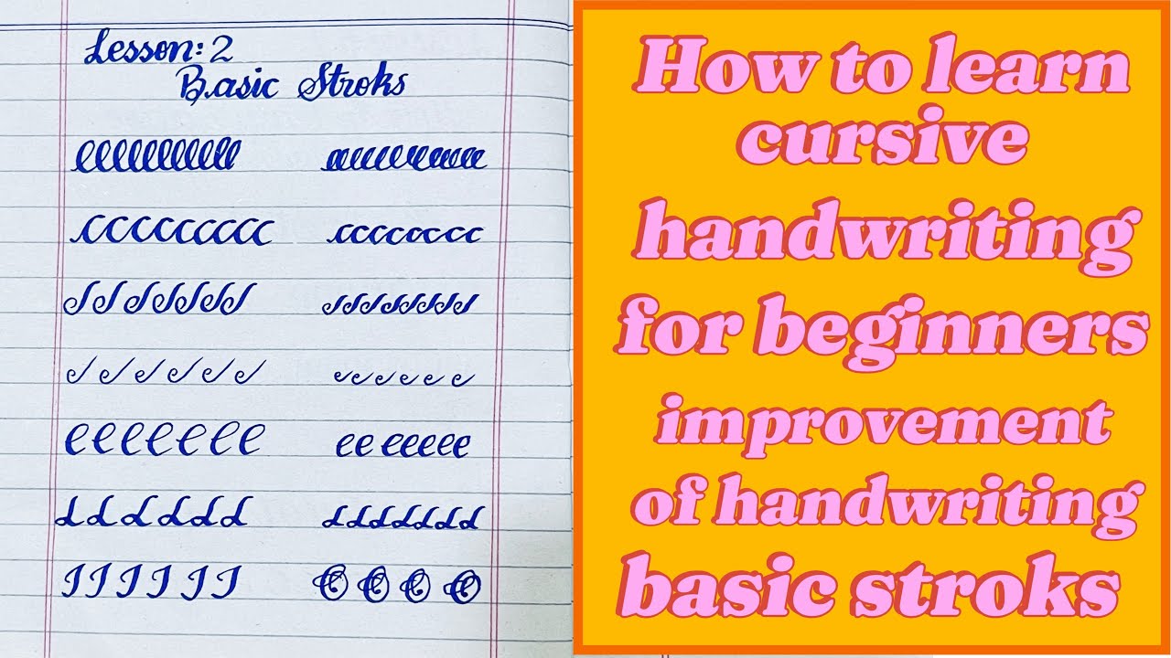 How to write cursive handwriting for beginners with cutmarker| Basic ...
