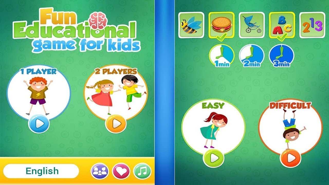 Fun educational game for Kids || Learn names and pronunciation of ...