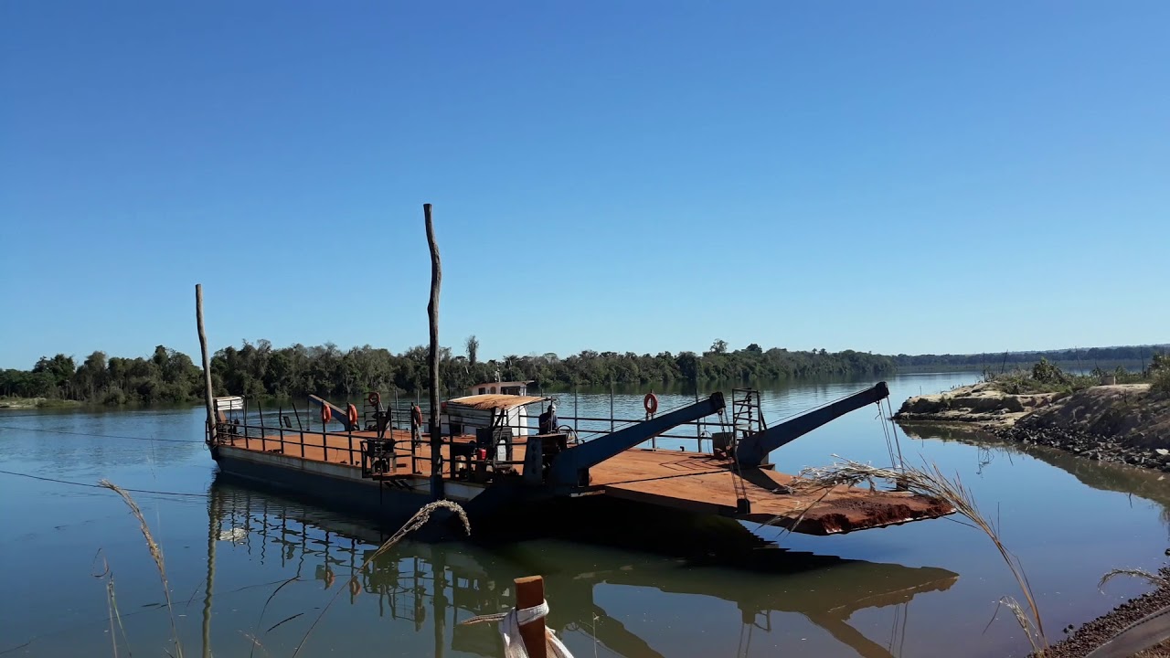 Balsa sobre o rio teles pires, perto de itauba MT - YouTube