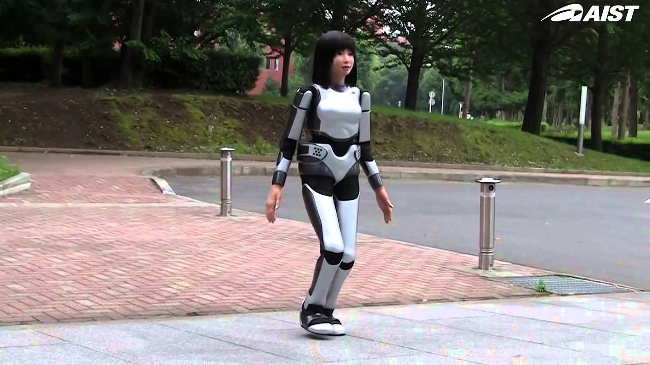 HRP-4C Outdoor Walking Experiment - YouTube