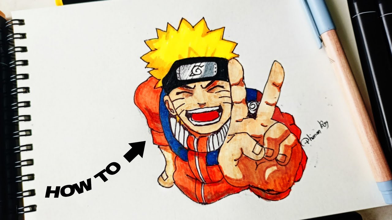 Naruto drawing how to colour with marker🖍️tutorial video - YouTube