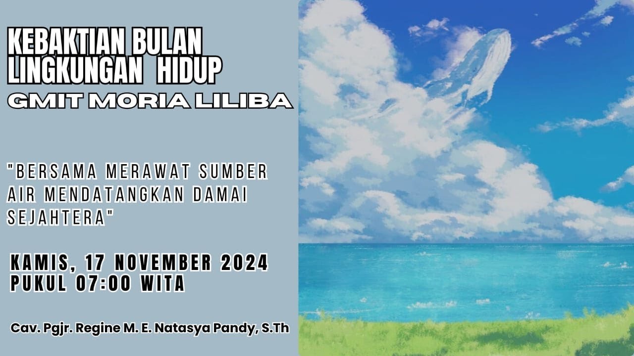 IBADAH BULAN LINGKUNGAN || 17 NOVEMBER 2024|| 1. Cav. Pgjr. Regine M. E ...