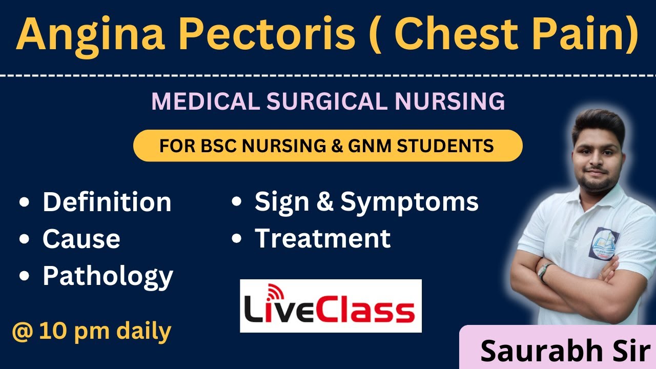 Angina Pectoris || Chest Pain || medical surgical nursing || For Bsc ...