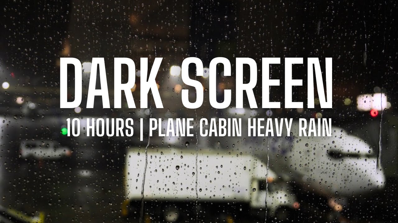 10 Hours of Heavy Rain on Airplane Tarmac | Relaxing Rain Sounds for ...