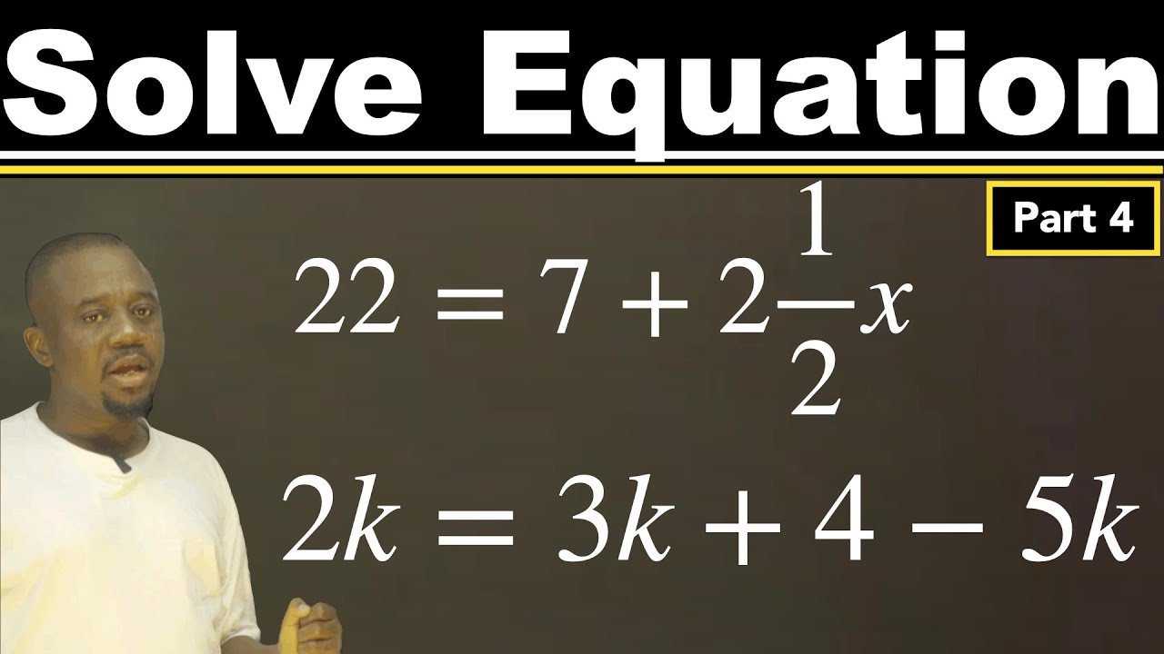 Part 4 | How to solve simple equation - YouTube