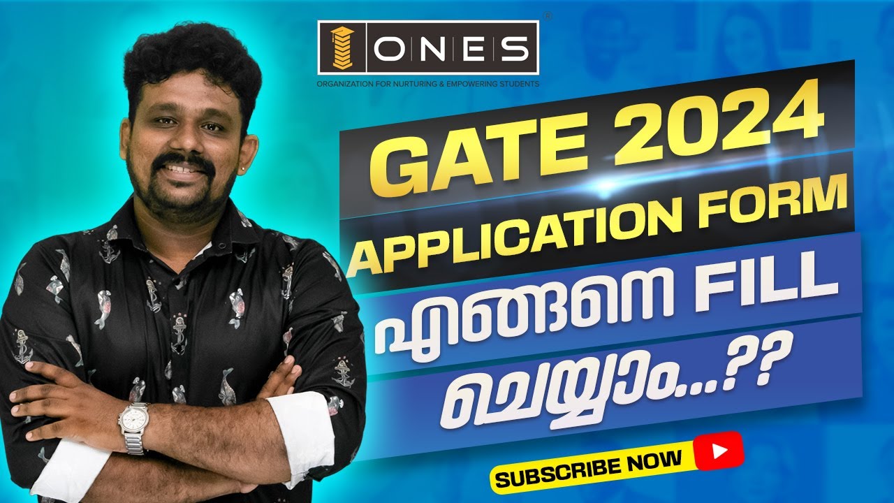 GATE 2024 HOW TO FILL GATE 2024 APPLICATION FORM | ONES - YouTube