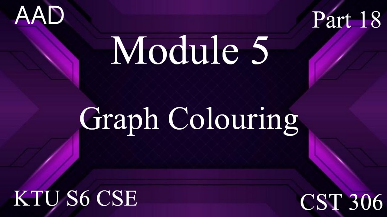 Graph Colouring|Module 5|AAD|KTU S6 CSE|CST 306|Part 18|#ktu #2019 ...
