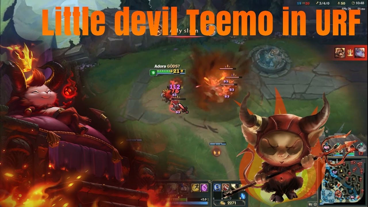 Little Devil Teemo in URF - SHROOMS!!! - YouTube