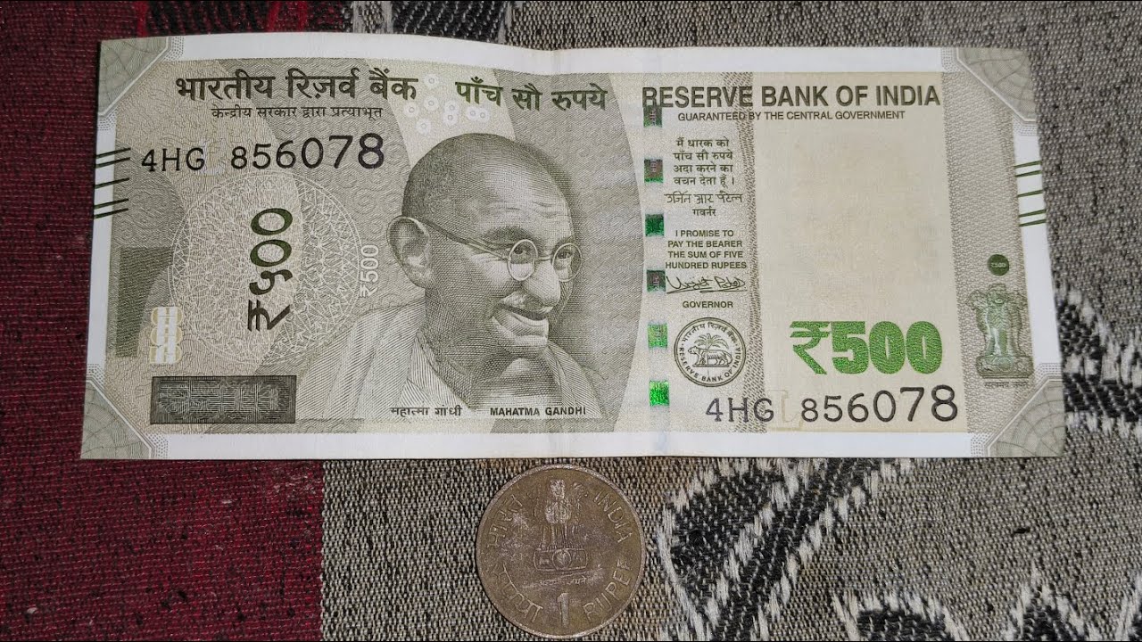 1Rs 1975 Coin Vs 500Rs Note - YouTube