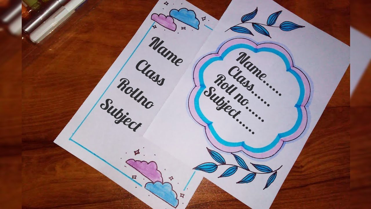 Aesthetic border design for project/ Cover page design/ Front page ...