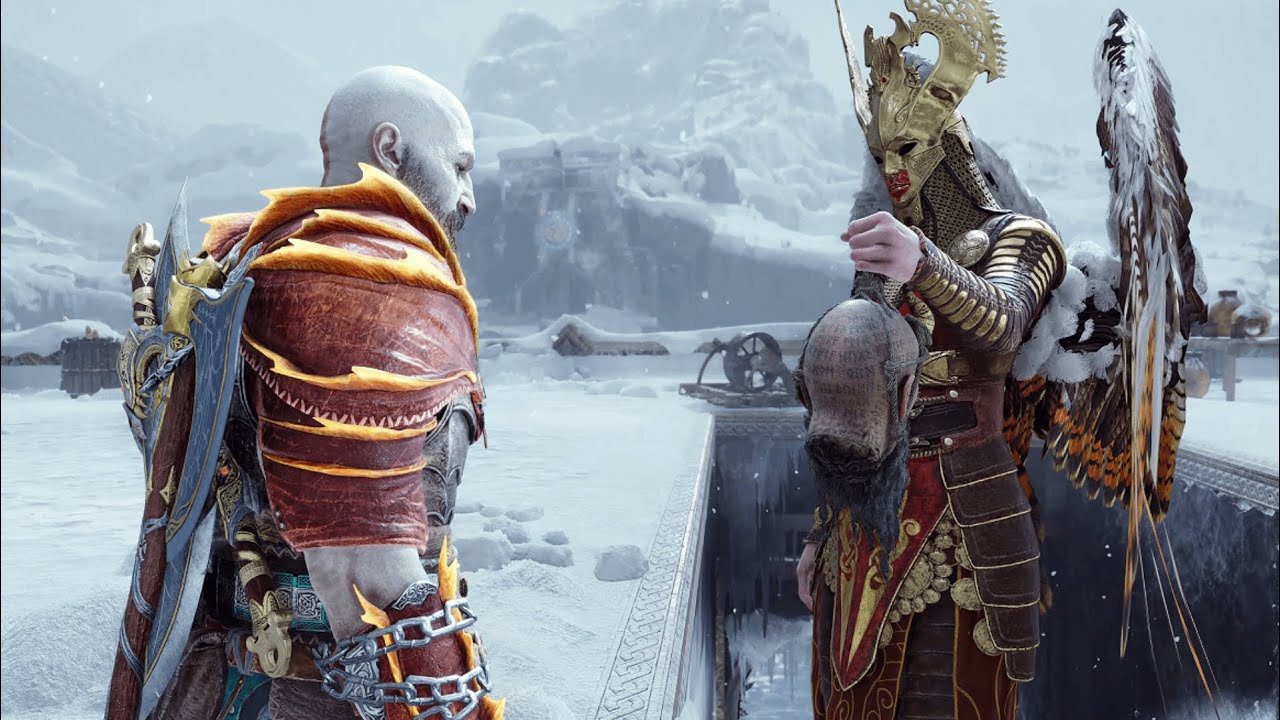 Mimir finally meets his past love Sigrun Scene - God Of War Ragnarok ...