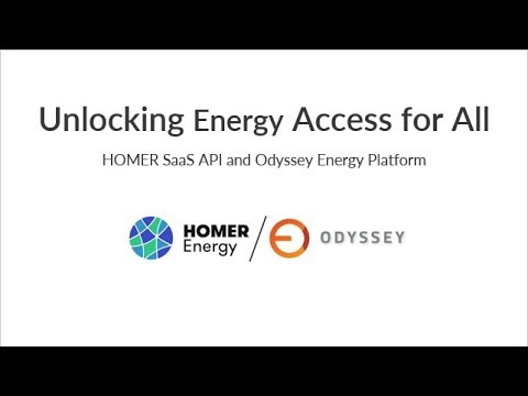 HOMER Energy and Odyssey Energy: Unlocking Energy Access for All - 2/27 ...
