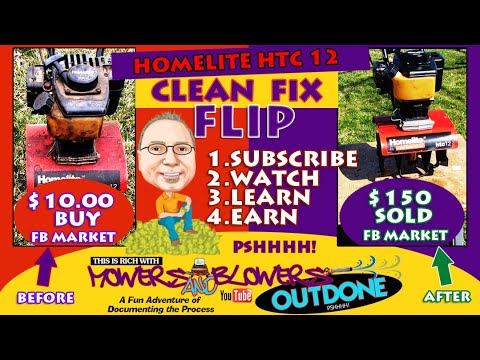 $10 Buy n $150 Sell Rototiller Fix n Flip Homelite HTC 12 30cc Gas ...