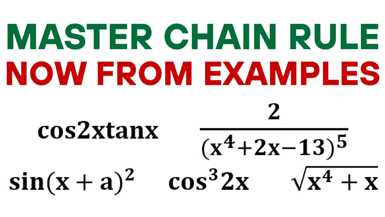Chain Rule Derivative Problems Made Easy – Just Examples - YouTube