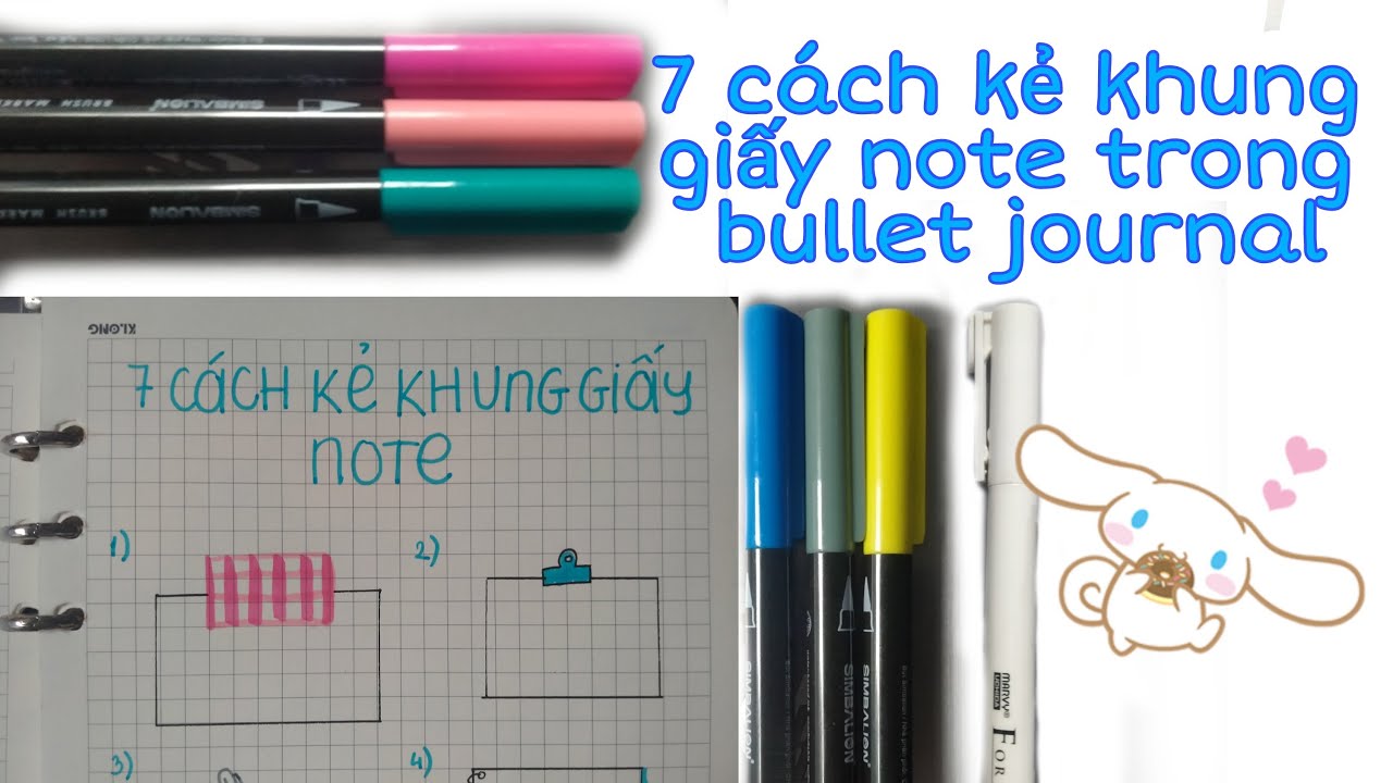 7 cách để kẻ khung giấy note, ô ghi chú để take notes trong bullet ...