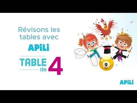 Table de 4: Apprendre les tables de multiplication grâce à Apili - YouTube