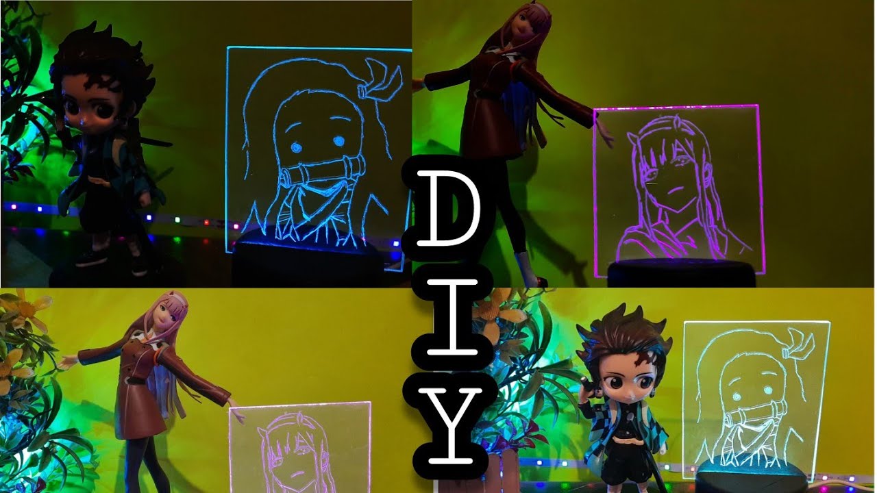 Make a DIY anime action figure RGB night lamp - YouTube