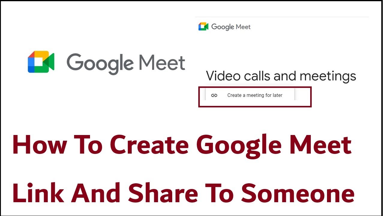 How To Create Google Meet Link And Share To Someone - YouTube