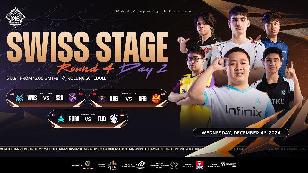 🔴LIVE | MLBB M6 World Championship | Swiss Stage Round 4 Day 2 - YouTube