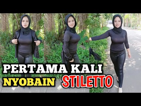 LIHAT ASTI AGAIN PAKE LEGGING LATEX DAN STILETTO