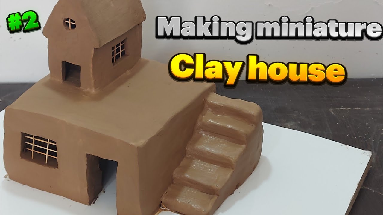 Amazing technique build DIY miniature Clay House | how to make clay ...