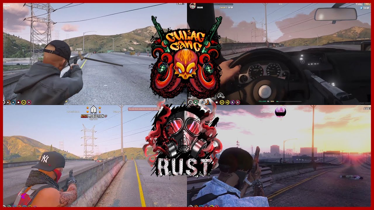 Rust VS Gulag Gang Fight On Olympic Freeway - YouTube