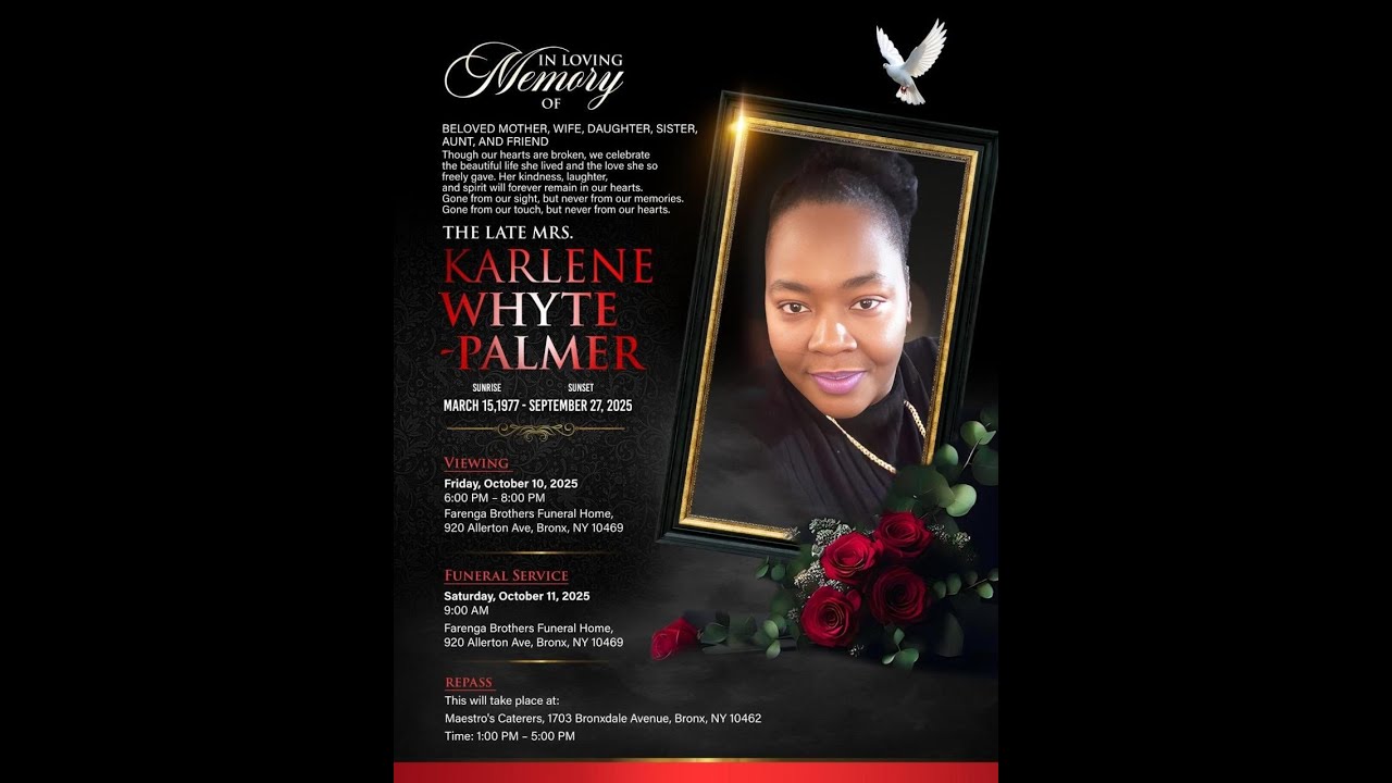 In Loving Memory of KARLENE WHYTE-PALMER - YouTube
