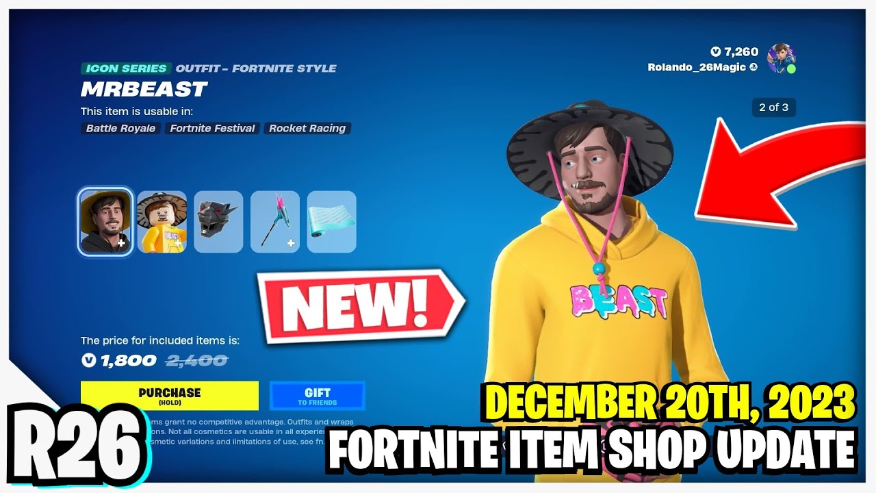 Fortnite Item Shop *NEW* MR.BEAST STYLE, CHILL VIBZ STARTER PACK & MORE ...