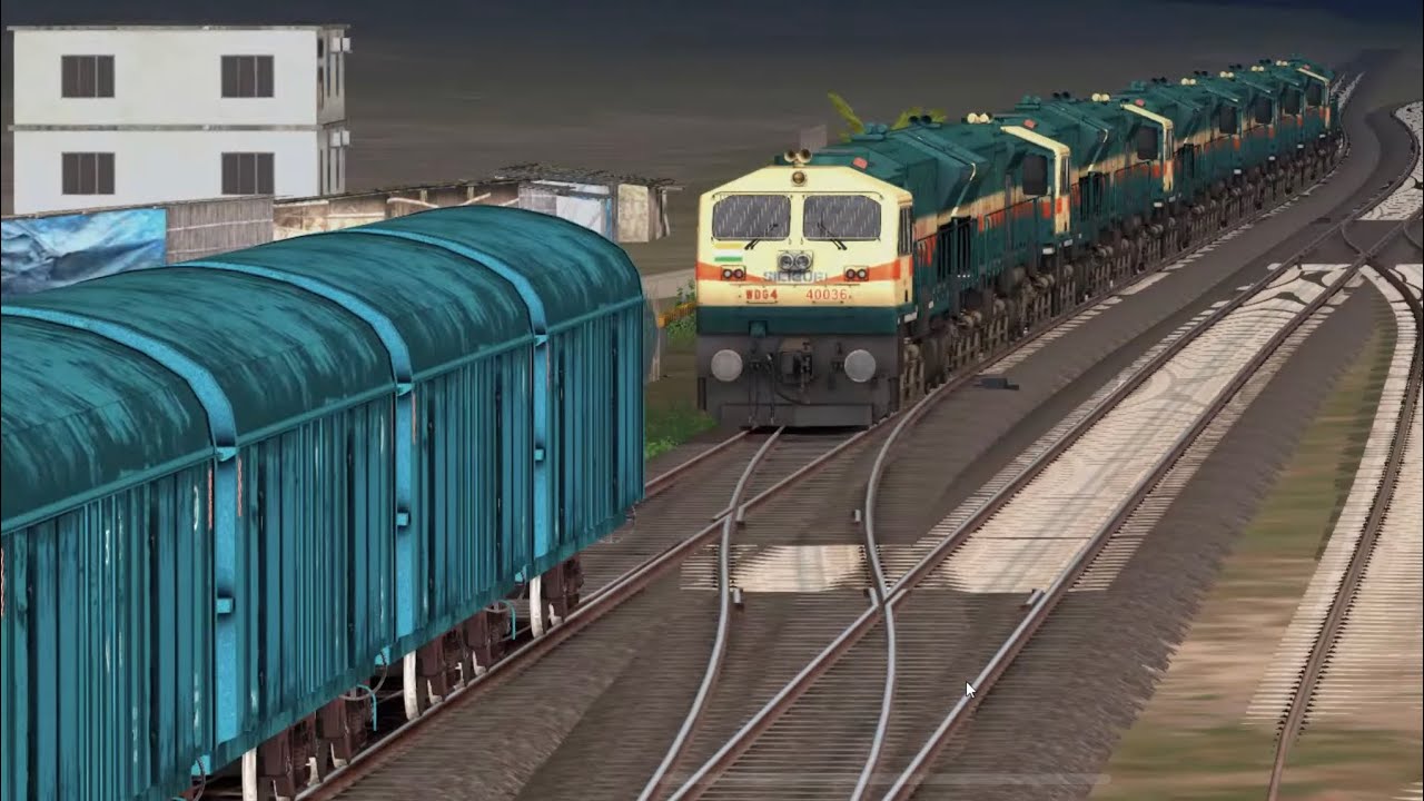 Wdp4 coupling with coaches at unmanned level crossing | Train simulator ...