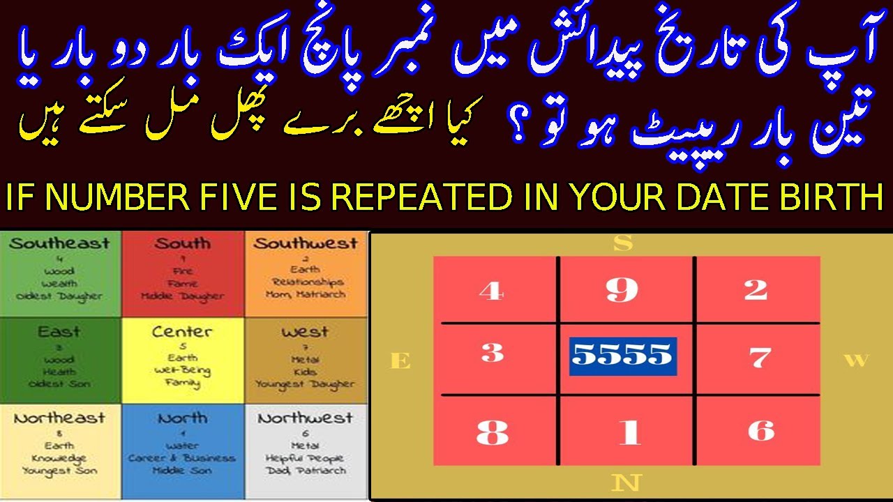 LESSON _05 _ Repeated Number 5 In Lo Shu Grid _ Repeated Number 05 In ...
