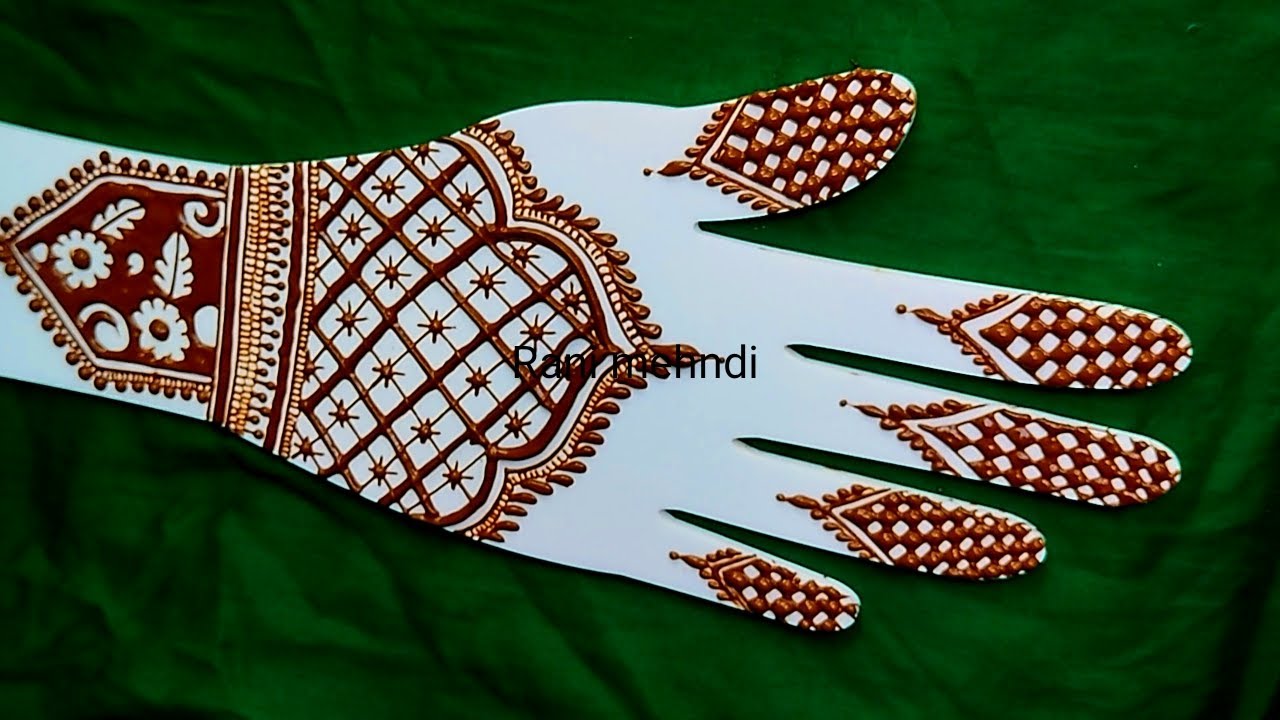 easy mehndi design || stylish back hand mehndi designs|| Sundar mehndi ...