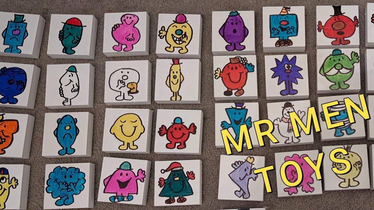 Revealing Our Homemade Mr. Men Tiles - YouTube