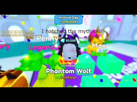 Hatching phantom wolf in pet simulator X - YouTube